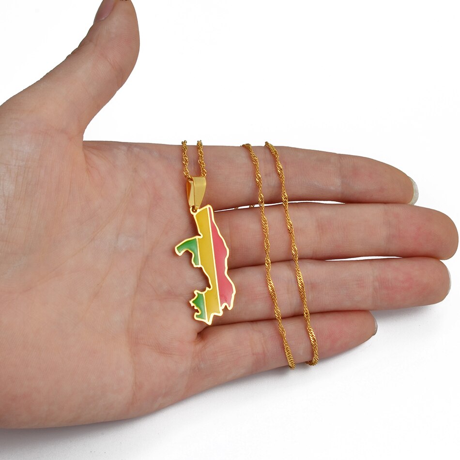 Collier drapeau République du Congo or – King Drapeaux